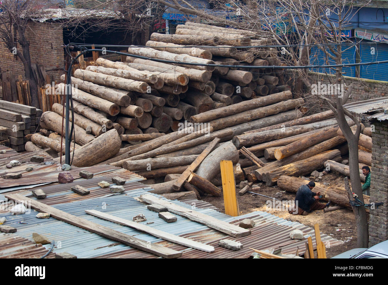 Log yard hi-res stock photography and images - Alamy