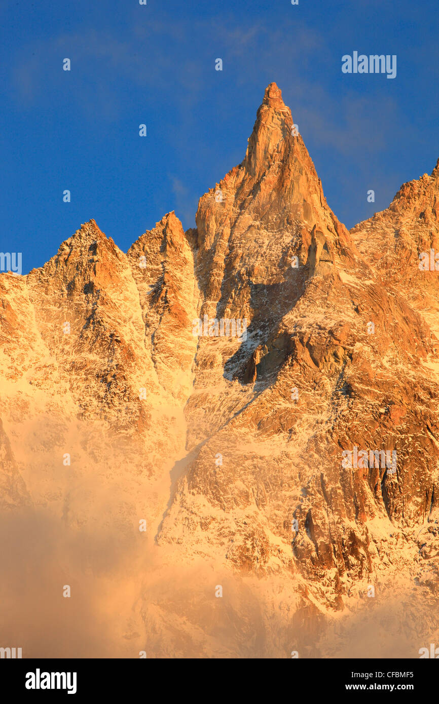 Aiguille, mountain, Aiguille de la Tsa, afterglow, Arolla, Arolla ...
