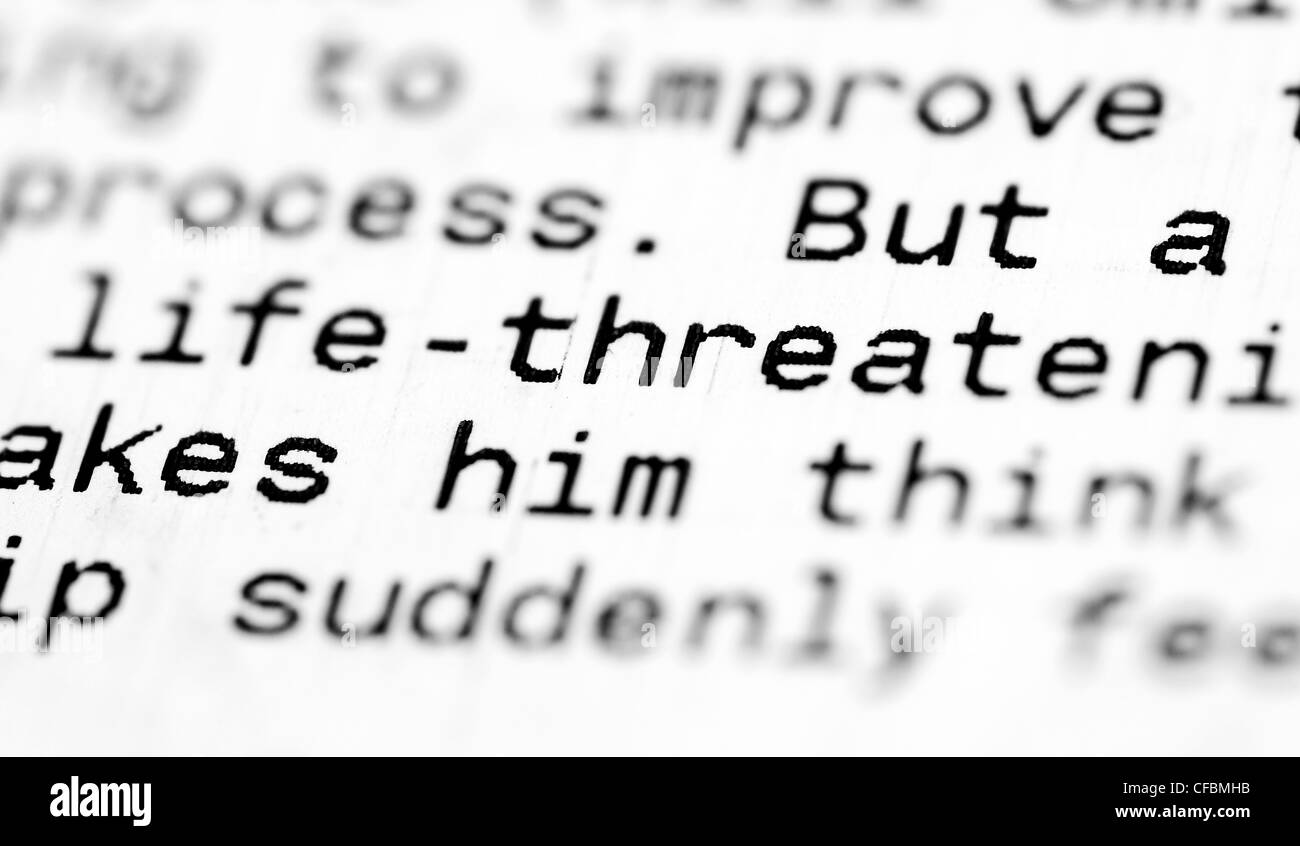 White text macro hi-res stock photography and images - Alamy