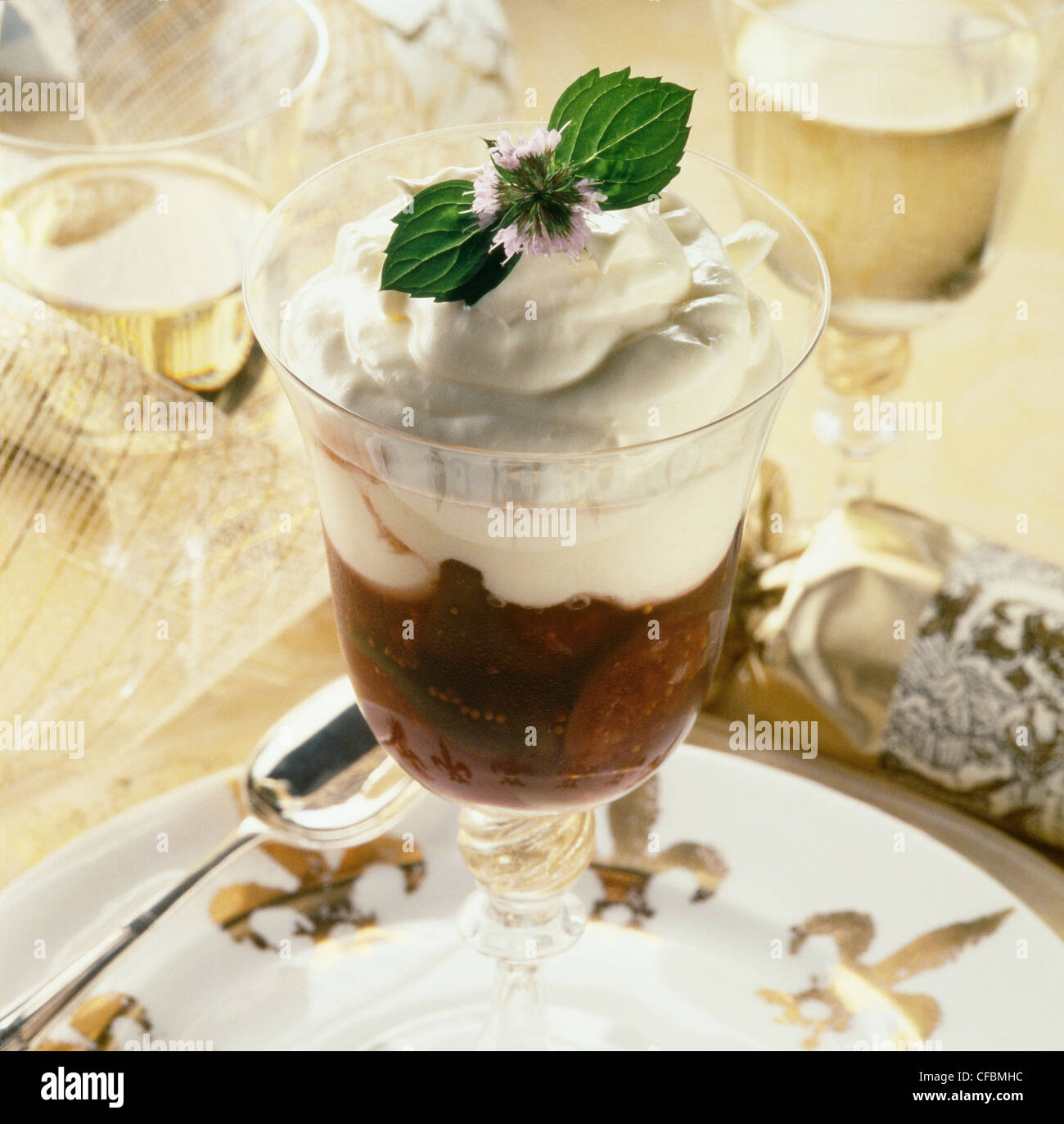 A special gourmet feast Fresh fig and port compote with cardamom fool ...