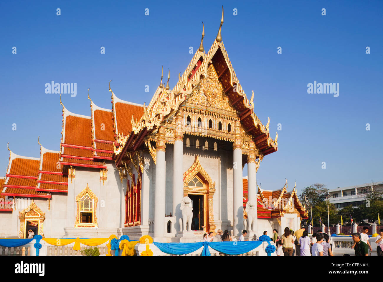 Thailand, Bangkok, Wat Benchamabophit aka Marble Temple Stock Photo - Alamy