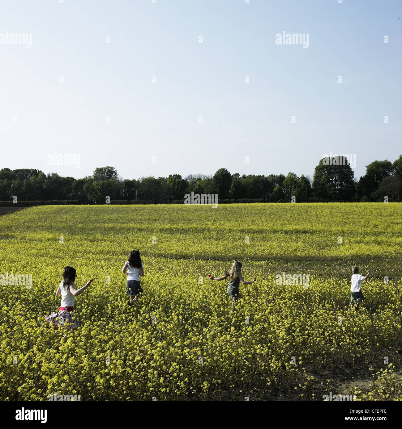 Child girl group families hi-res stock photography and images - Alamy
