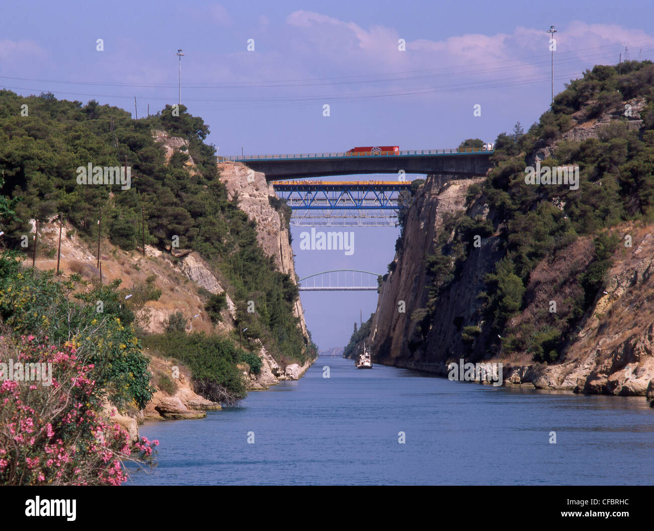 Greece Peloponnese Corinth canal Stock Photo - Alamy