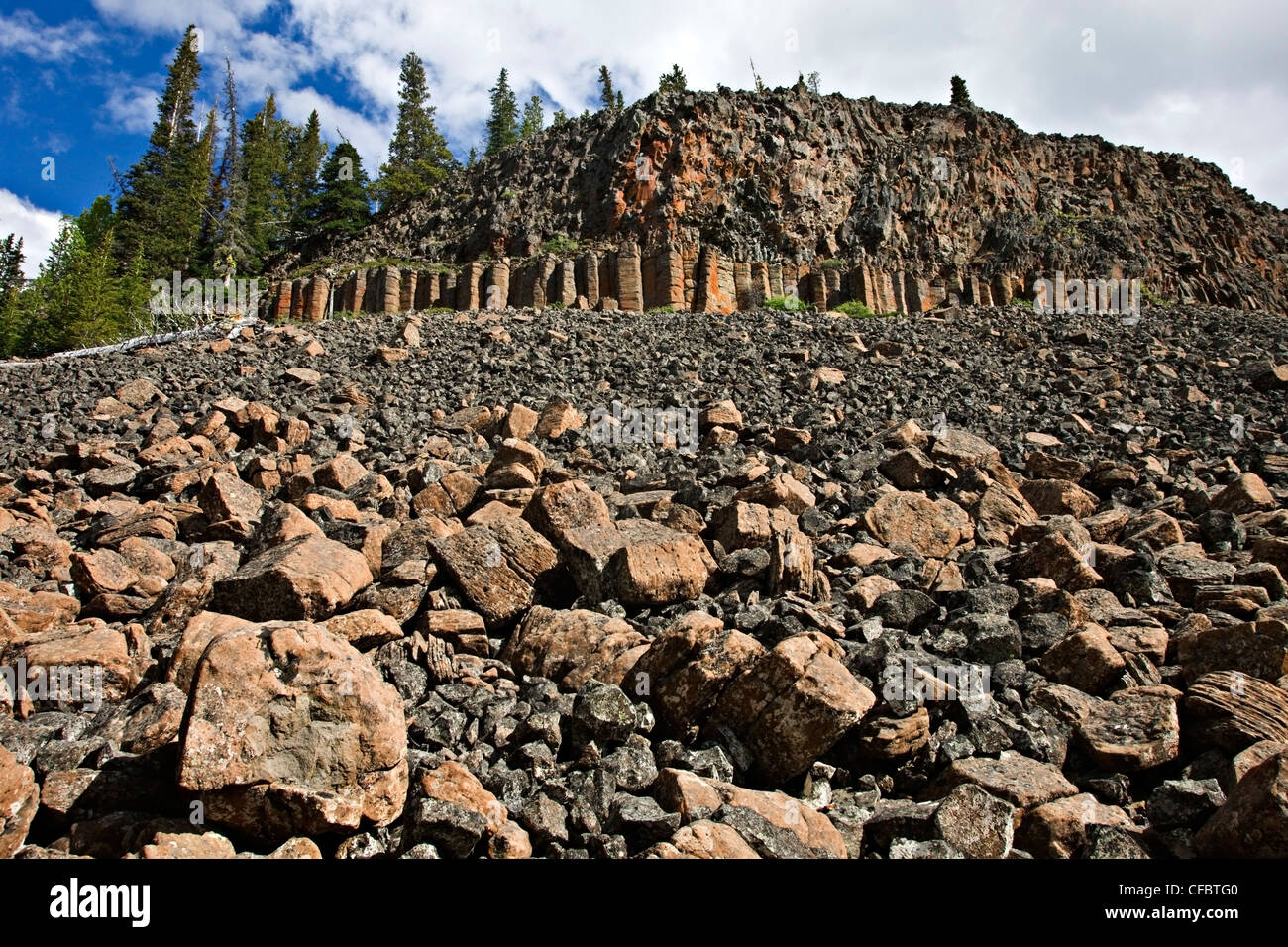 Volcanic Cardiff Mountain in the Chilcotin region of British Columbia ...