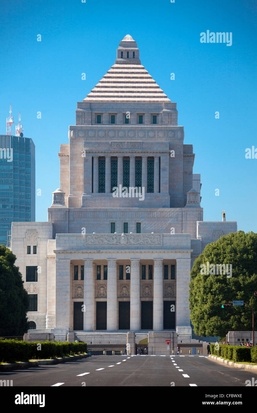 Japan, Asia, Tokyo, city, National Diet, building, architecture, blue ...
