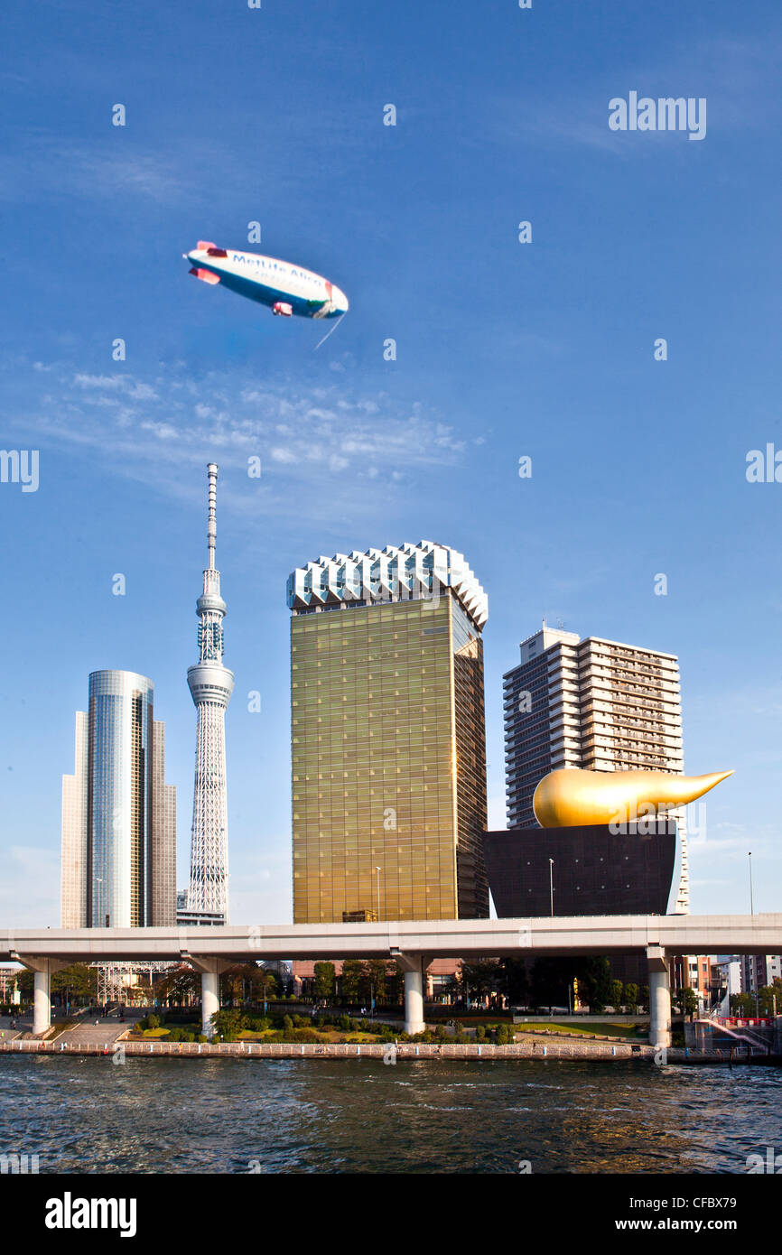 Japan, Asia, Tokyo, city, Asakusa, District, Sumida, River, skyline ...