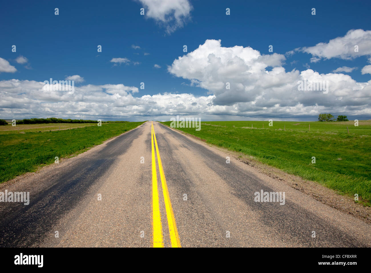 Highway near Val Marie, Saskatchewan, Canada Stock Photo - Alamy