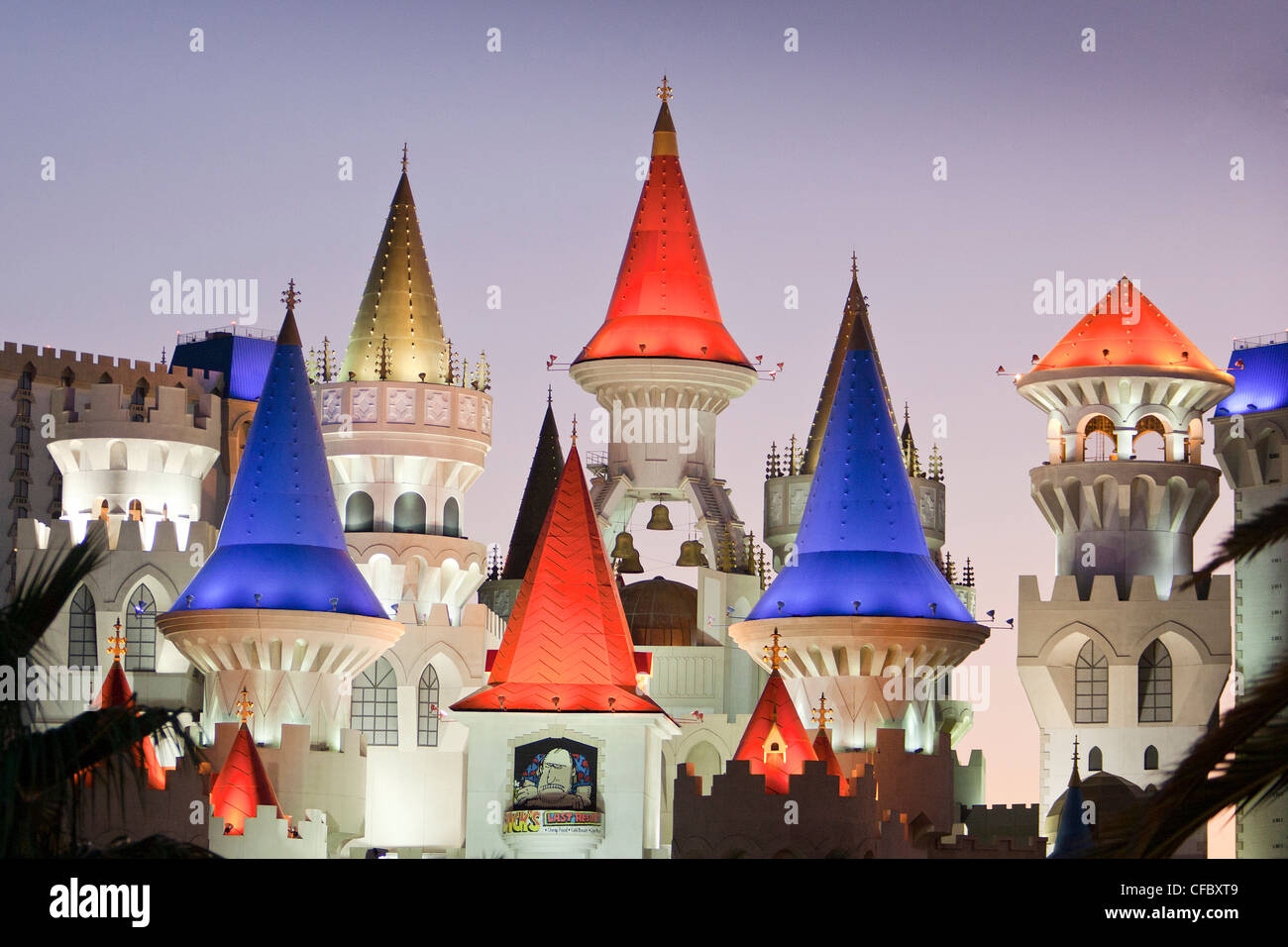 USA, United States, America, Nevada, Las Vegas, City, Excalibur, Hotel ...