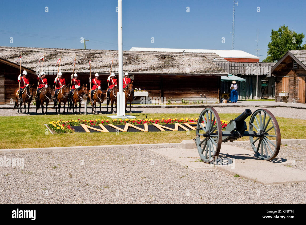 Cannon and RCMP riders Museum of the North West Mounted Police, Fort ...