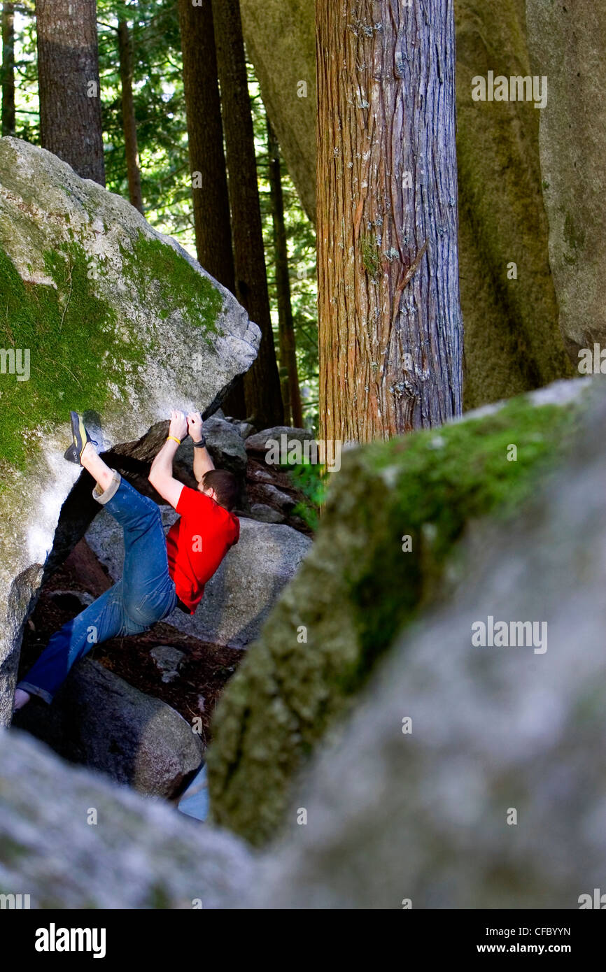 Talus boulders with climber hi-res stock photography and images - Alamy