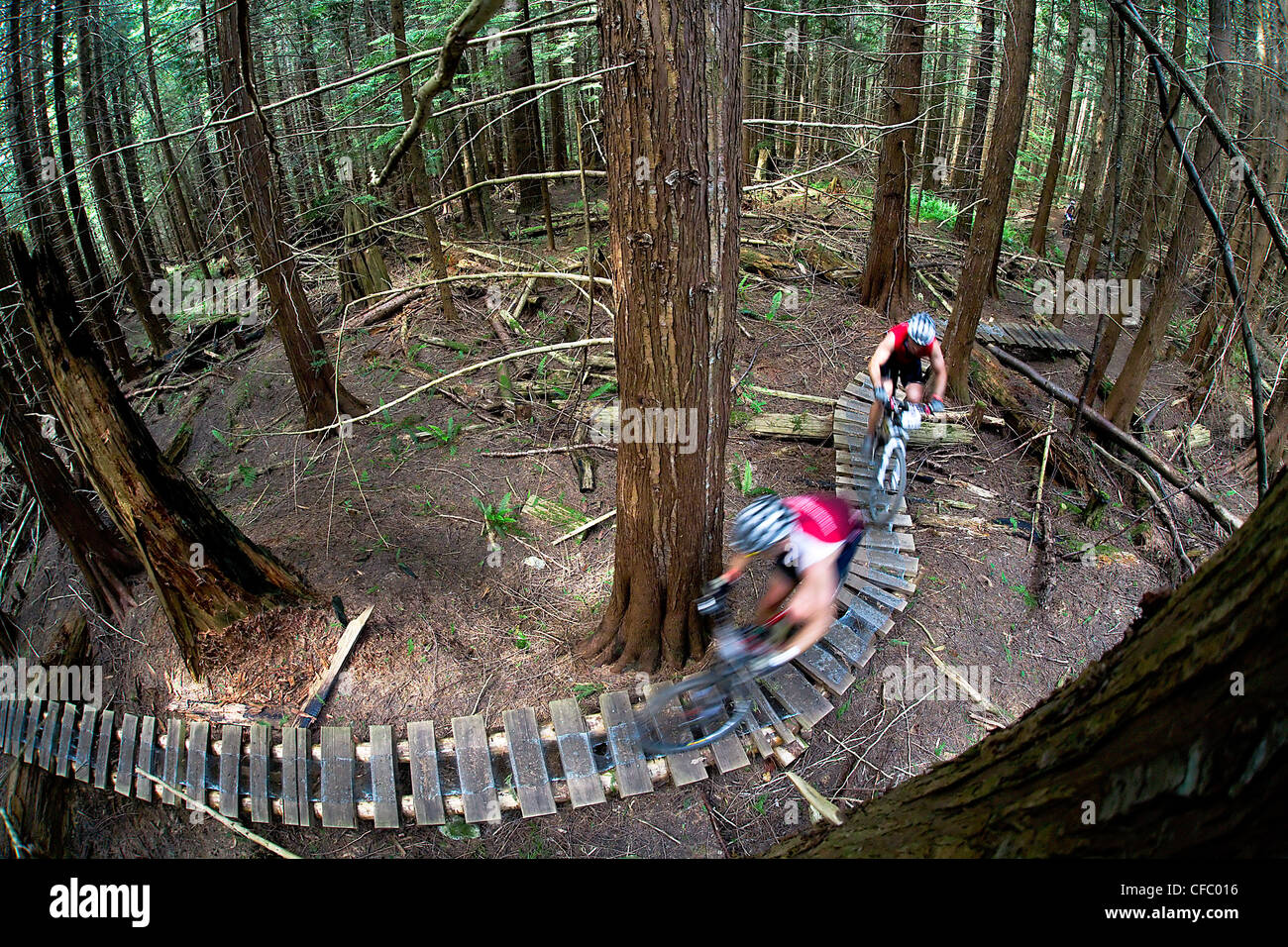 Mountain bike bridge hi-res stock photography and images - Alamy