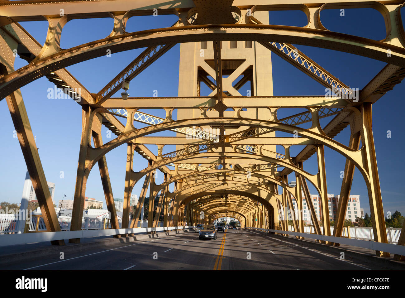 USA, United States, America, California, Sacramento, City, Tower Bridge ...