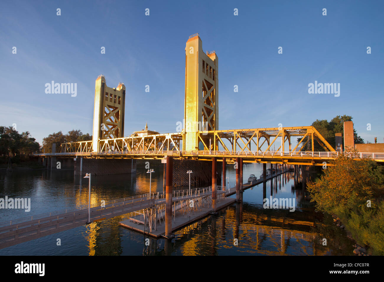 USA, United States, America, California, Sacramento, City, Tower Bridge ...