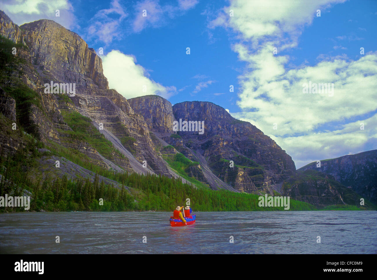 Canoeing - Nahanni River, Nahanni National Park, NWT. Canada Stock ...