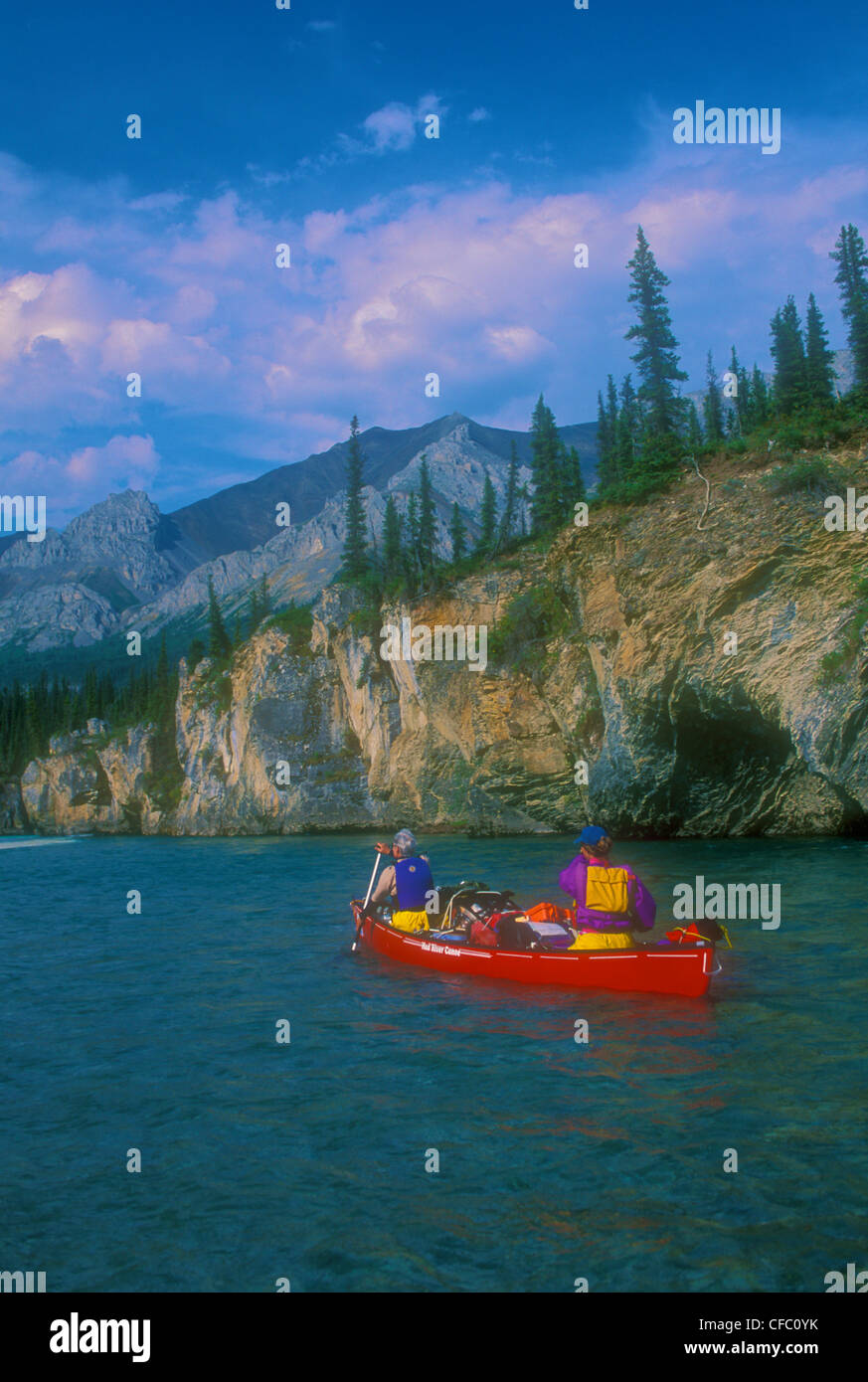 Canoeing - Snake River, Yukon. Canada Stock Photo - Alamy