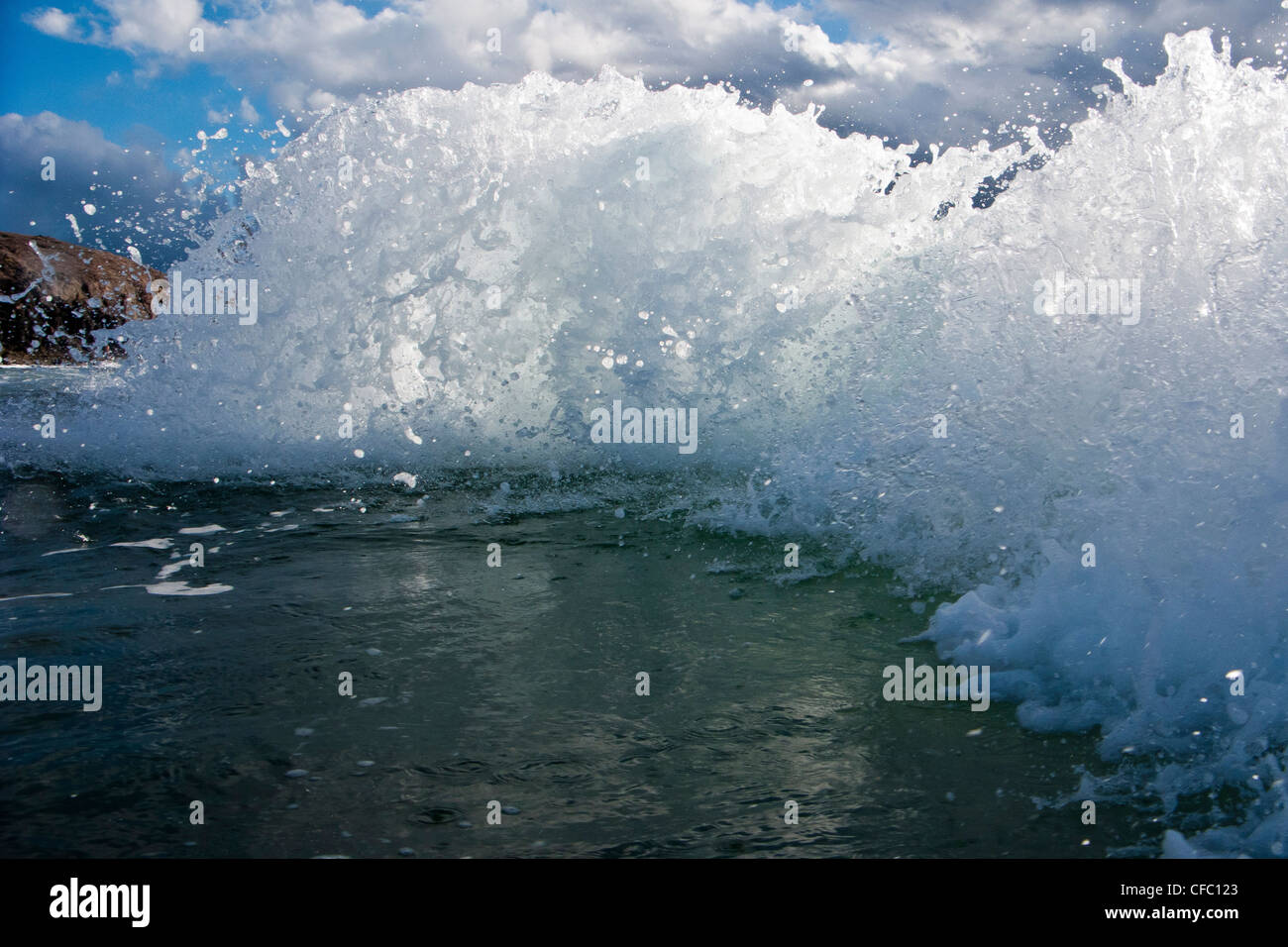 Atlantic, Spain, Europe, cliff, rock coast, body of water, water, foam ...