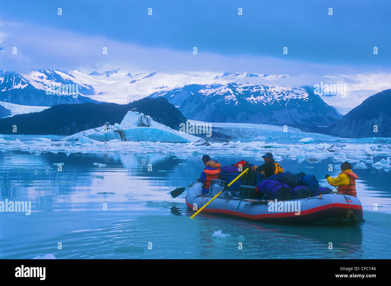 Rafting - Alsek Lake, Tatshenshini/Alsek Preserve Stock Photo - Alamy