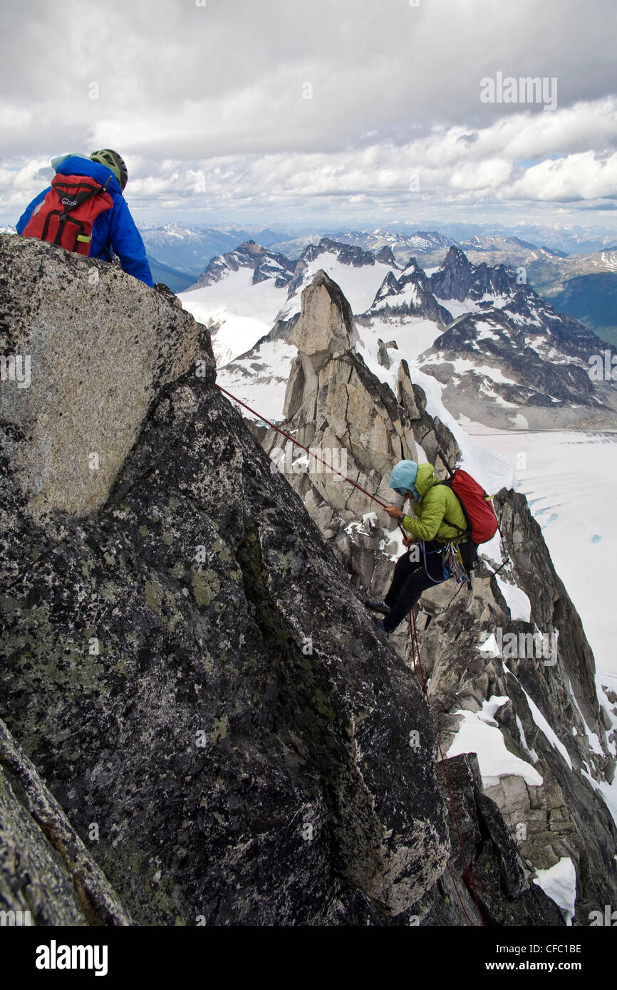 Two female climbers descend the Northeast Ridge - North Howser ...