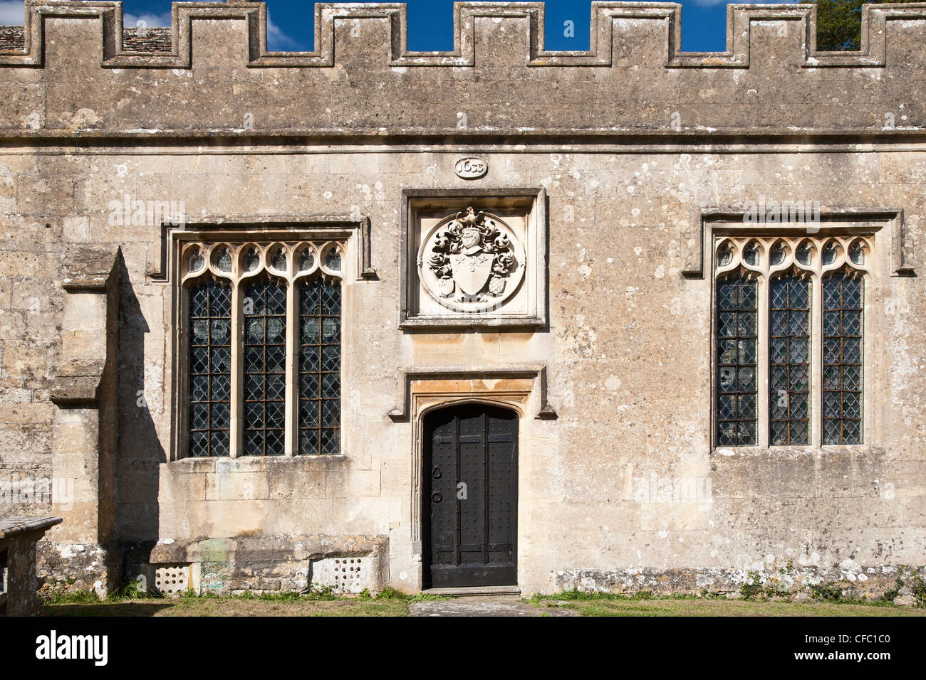 Side facade of St Mary's Church at Lydiard Tregoze in the grounds of ...