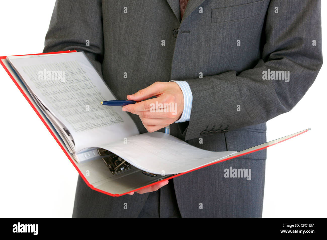Closeup on hands holding folder with documents Stock Photo - Alamy