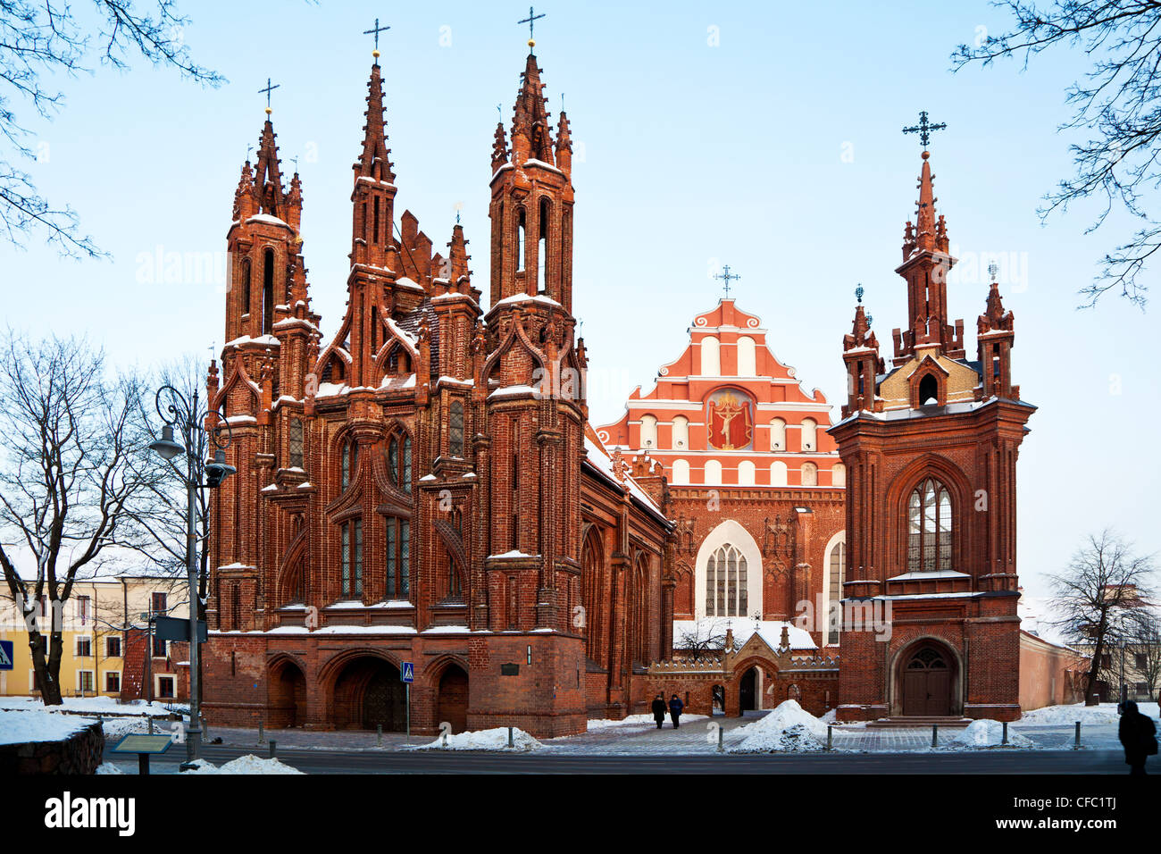 The Church of St. Anne's and the Bernardine Church, Vilnius, Lithuania ...