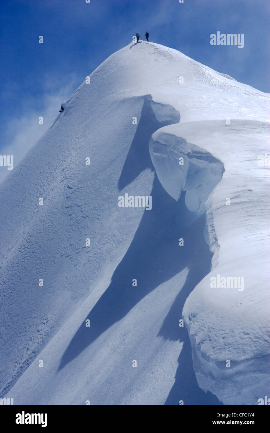 Summit accomplishment winter mountain hi-res stock photography and ...