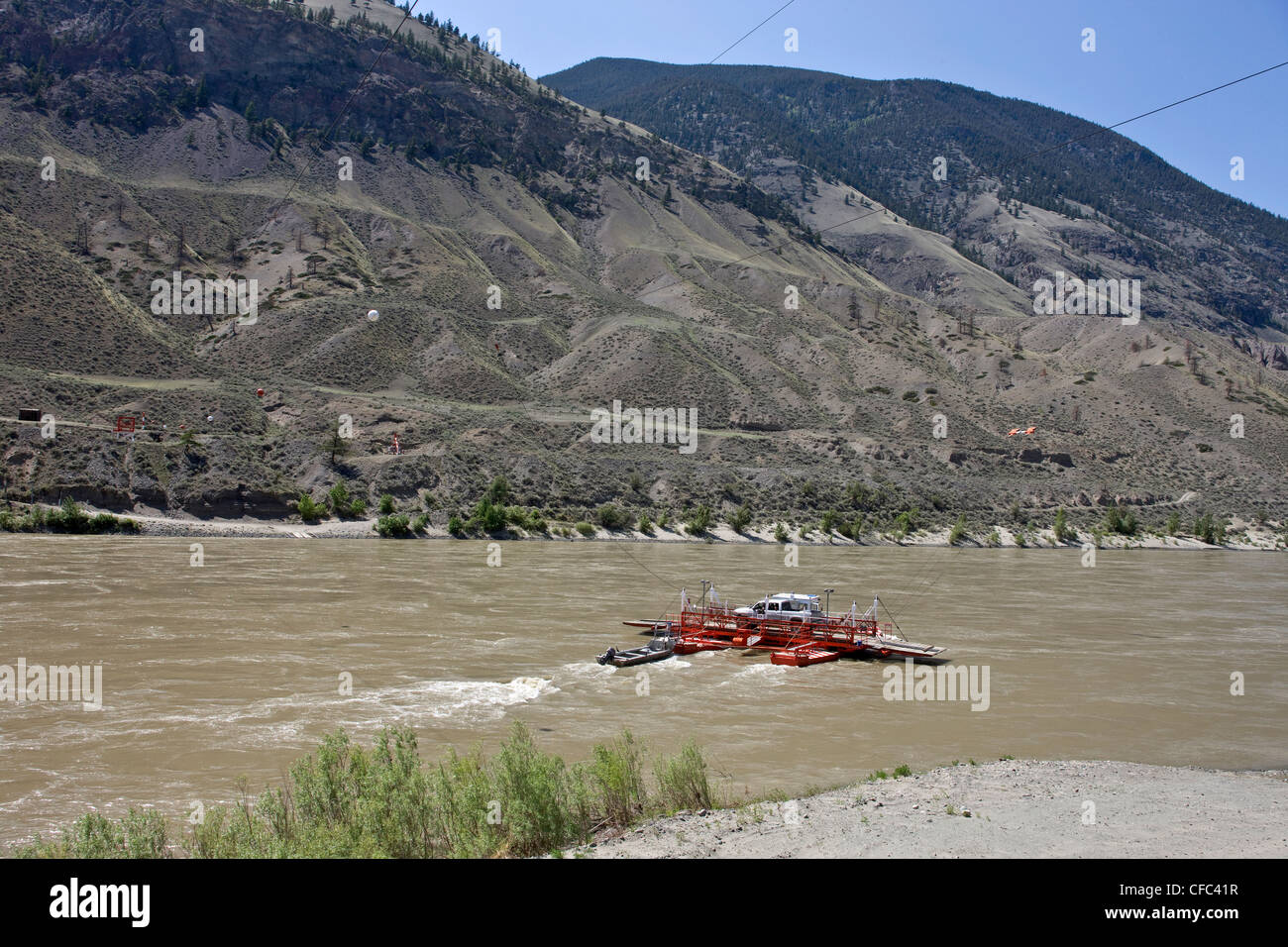 Big Bar ferry in British Columbia Canada Stock Photo - Alamy