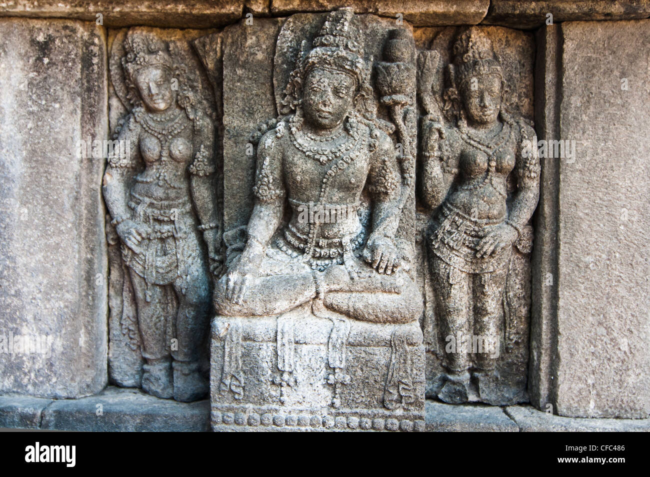 Bas-reliefs of Prambanan temple, Indonesia, Java, Yogyakarta Stock ...