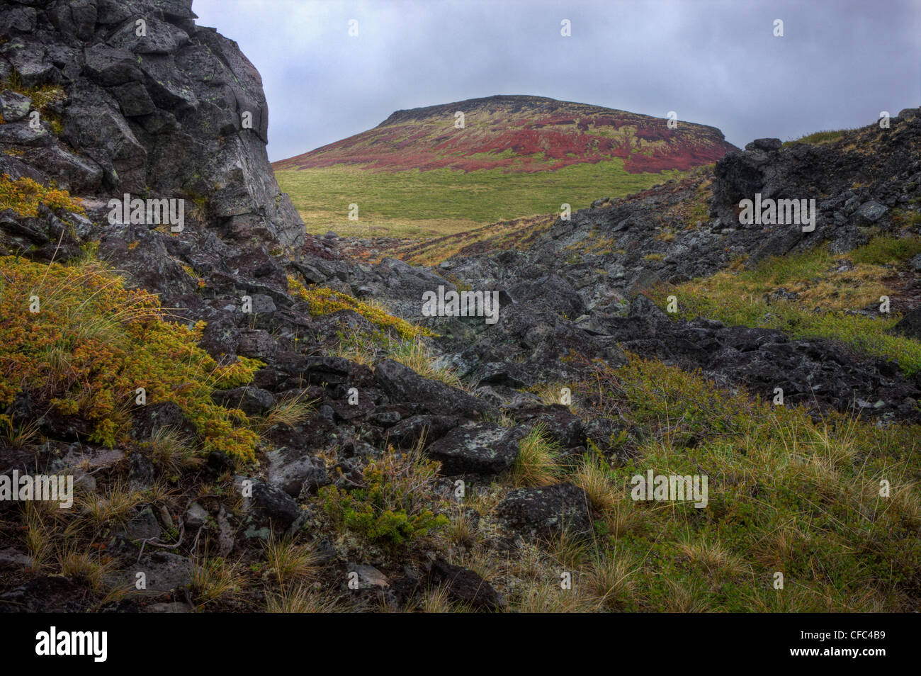 Volcanic landscape in the Itcha Mountains of British Columbia Canada ...