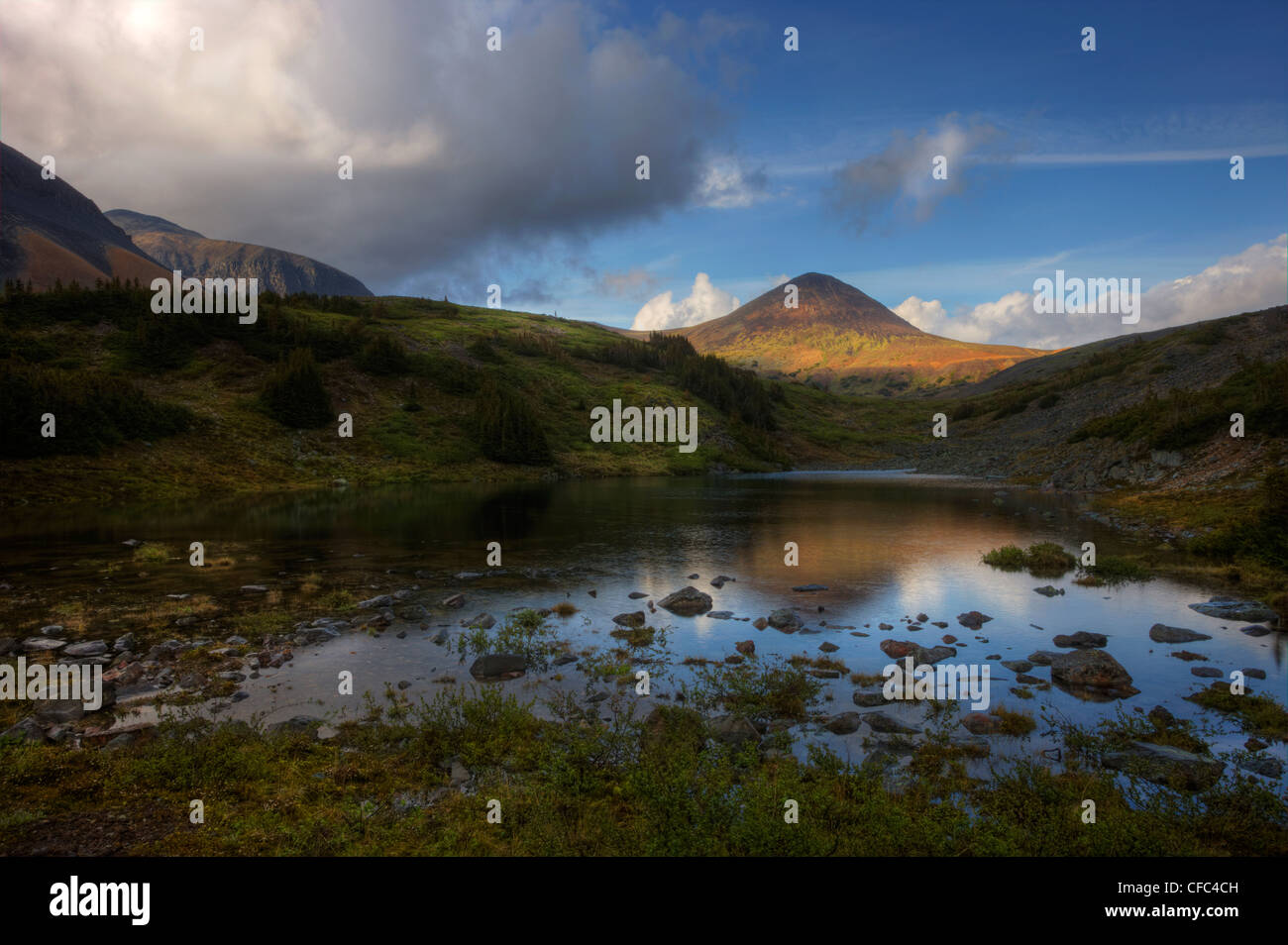 Volcanic landscape in the Itcha Mountains of British Columbia Canada ...