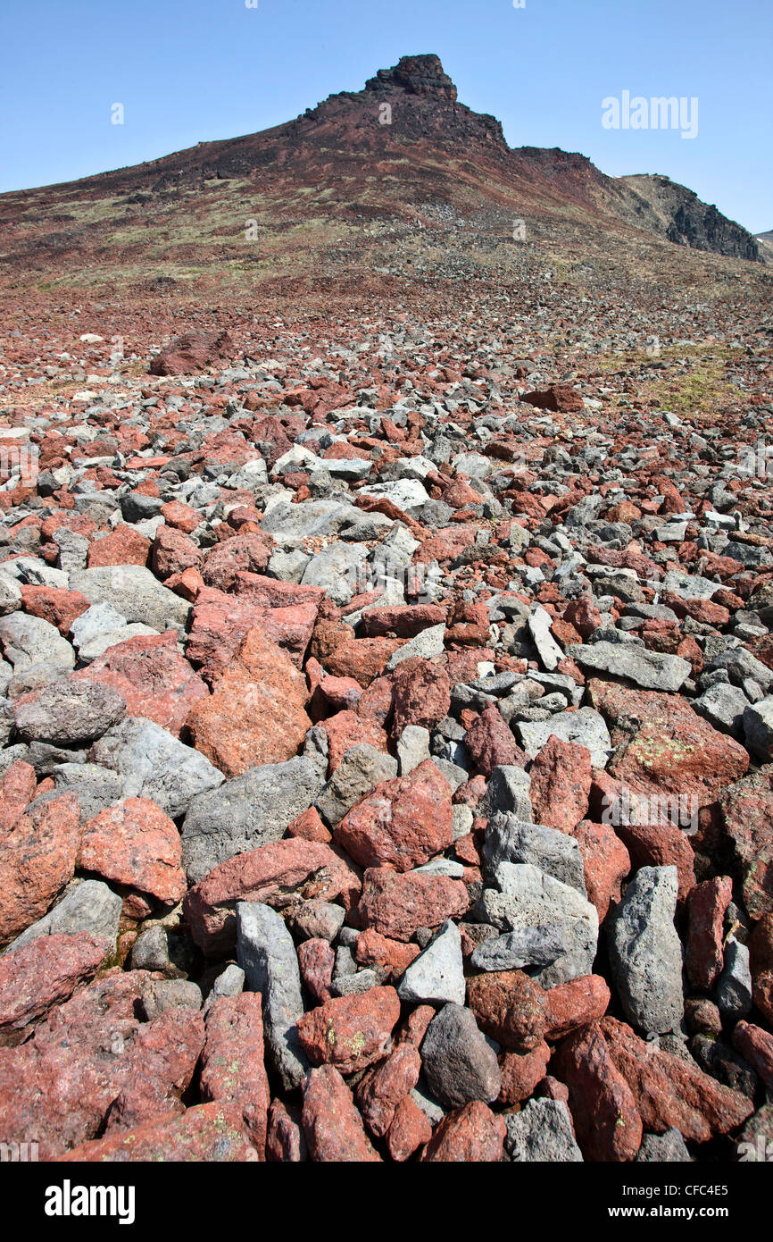 Volcanic landscape in the Itcha Mountains of British Columbia Canada ...