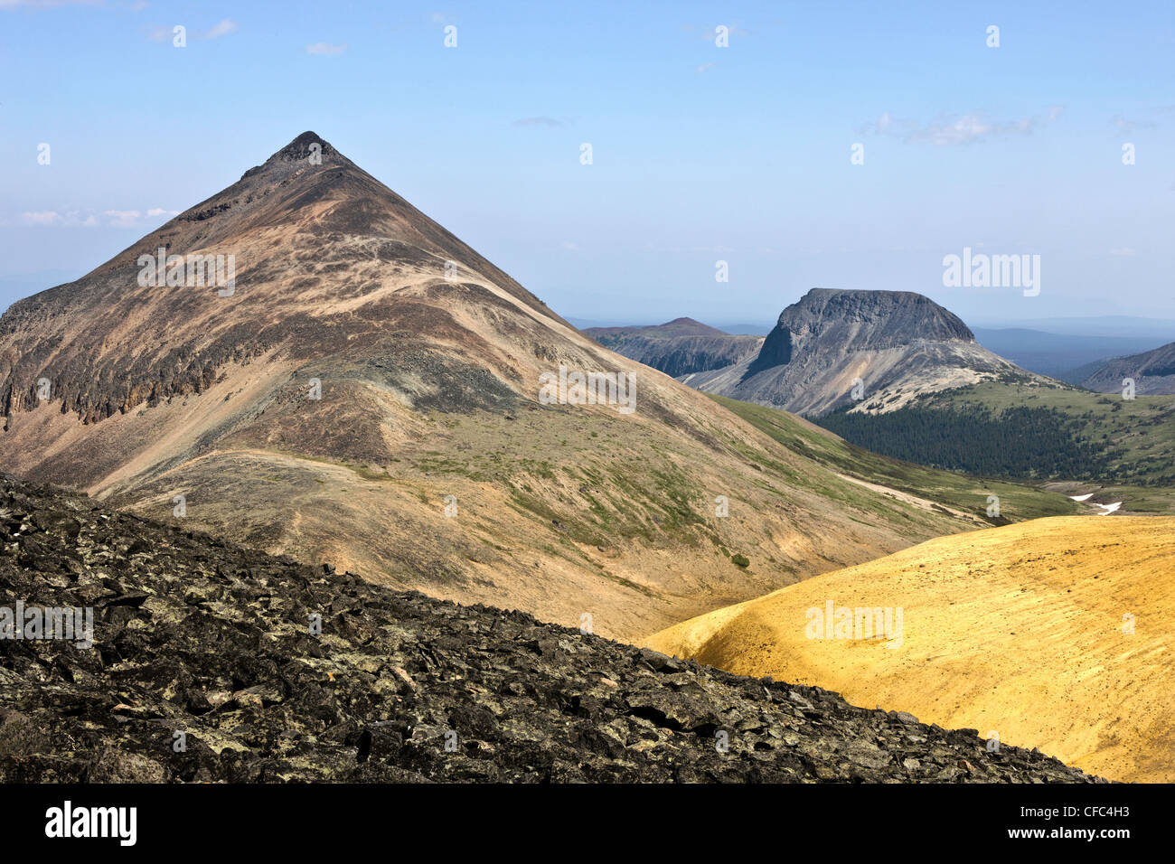 Volcanic landscape in the Itcha Mountains British Columbia Canada Stock ...