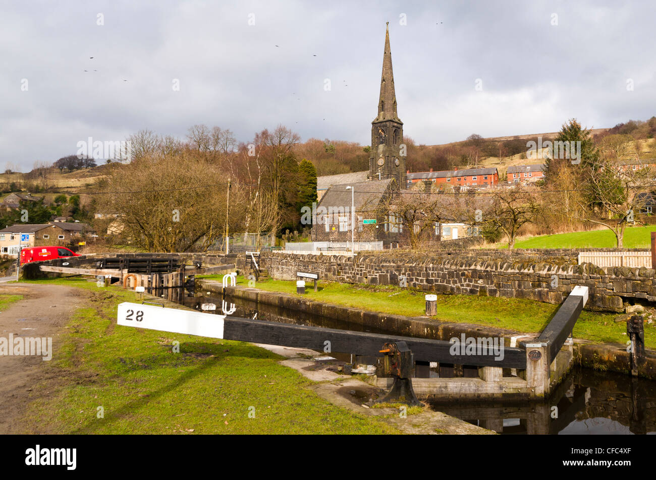 Lock canal walsden lancashire hi-res stock photography and images - Alamy