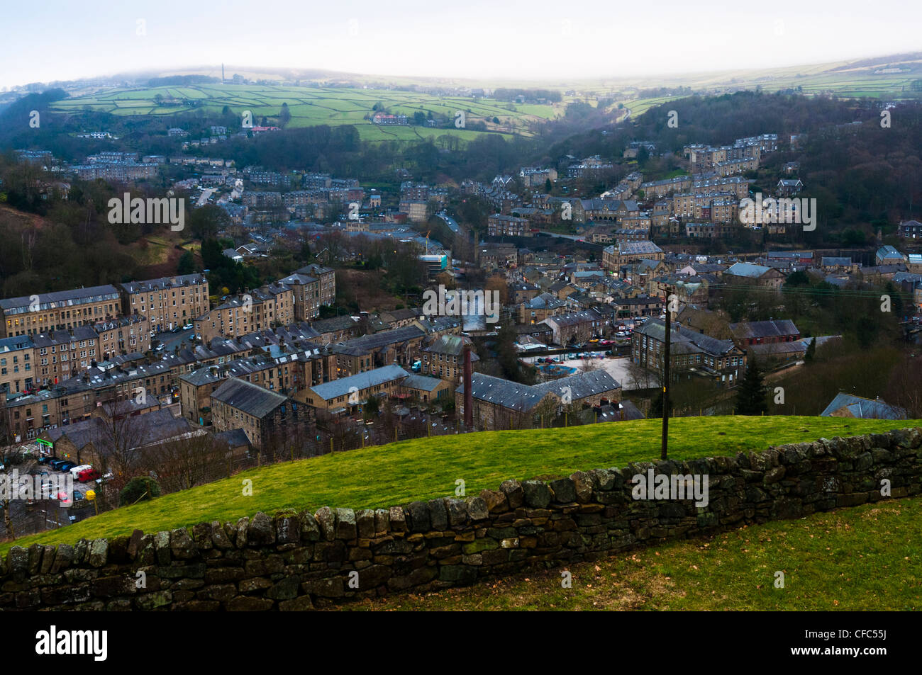 Hebden Bridge in the Calder Valley, West Yorkshire, England, UK Stock ...