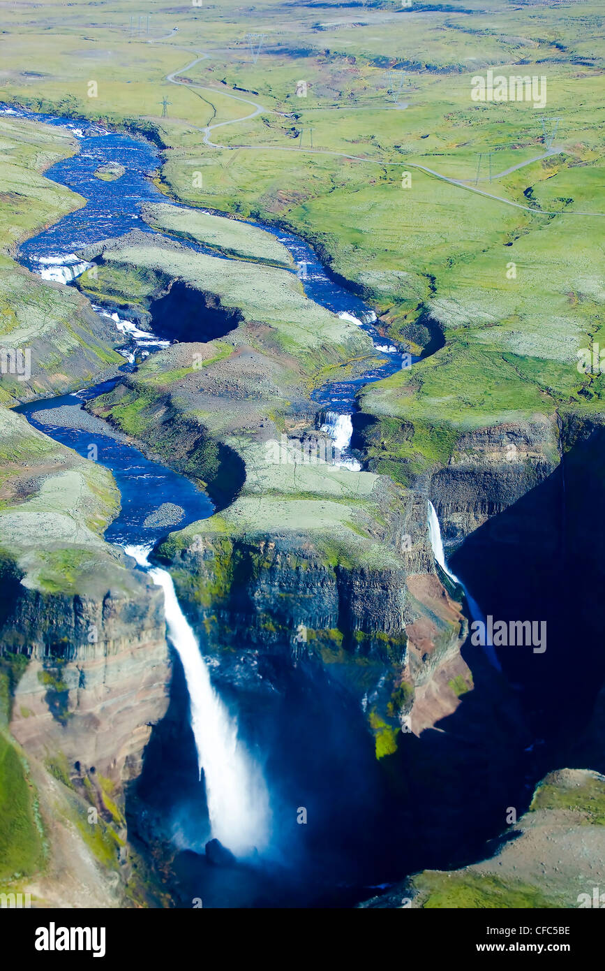 Haifoss Waterfall, Iceland Stock Photo - Alamy