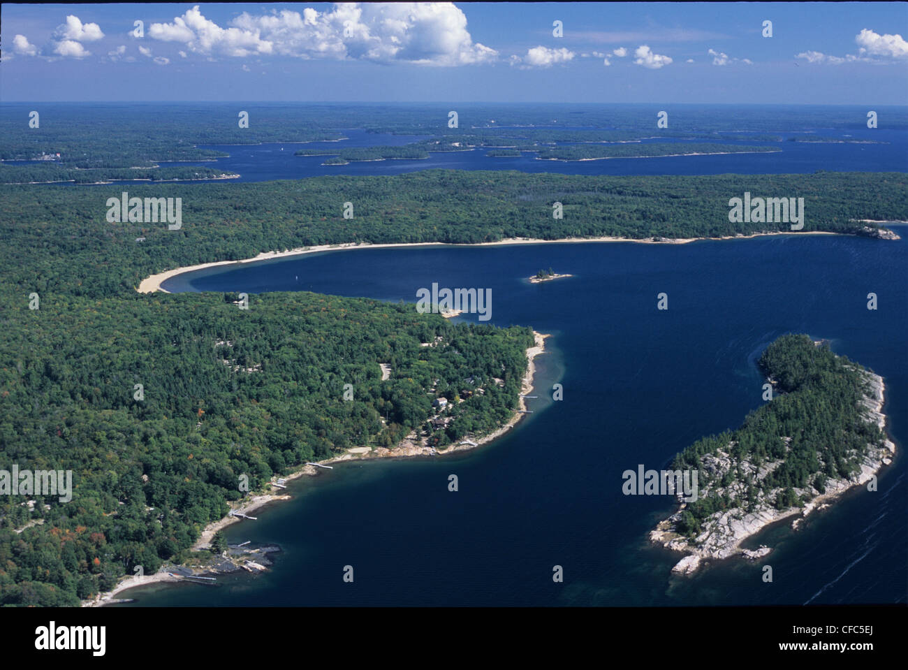Aerial view of Killbear Provincial Park, Ontario, Canada Stock Photo ...