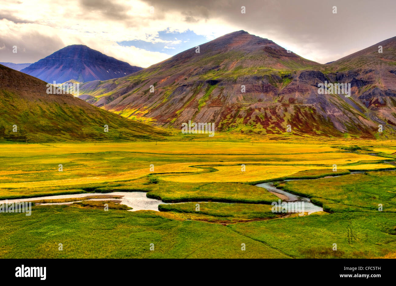 View from Lagheidi Pass, Trollaskagi Peninsula, Iceland Stock Photo - Alamy
