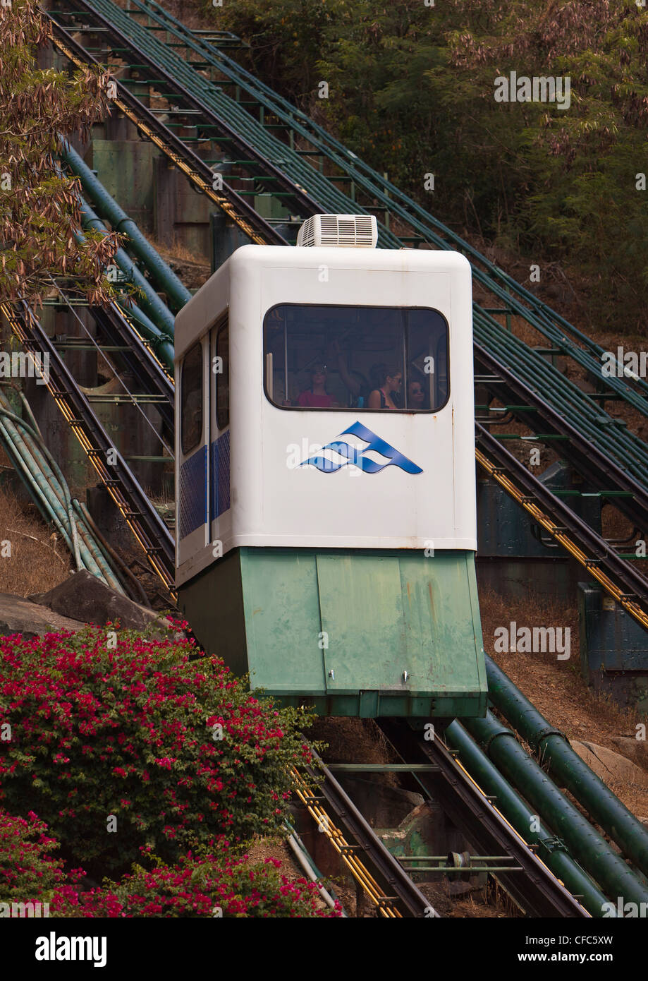 FAJARDO, PUERTO RICO - Cable car for guests at El Conquistador Hotel ...