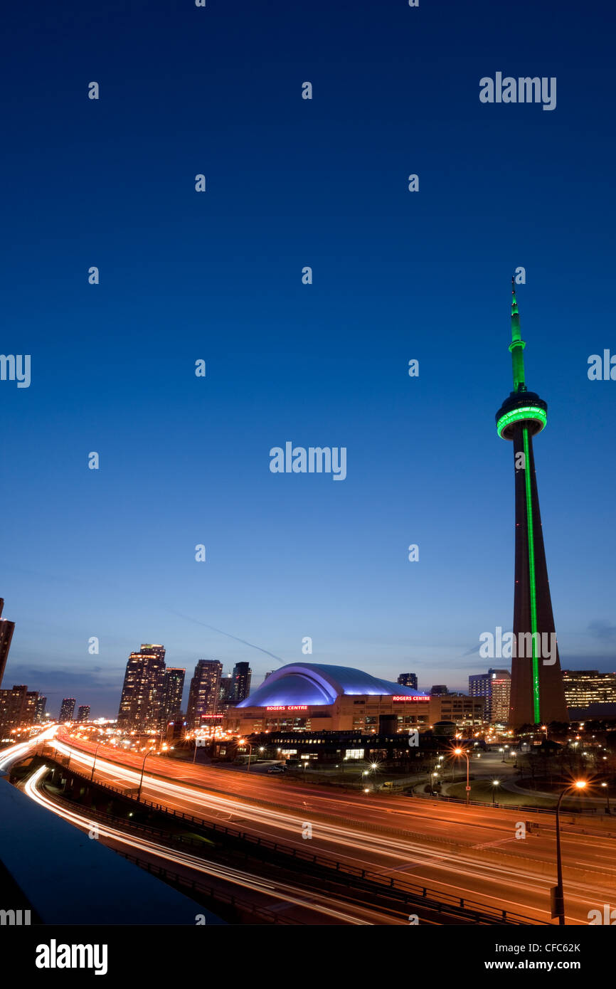 Canada cn tower light up hi-res stock photography and images - Alamy