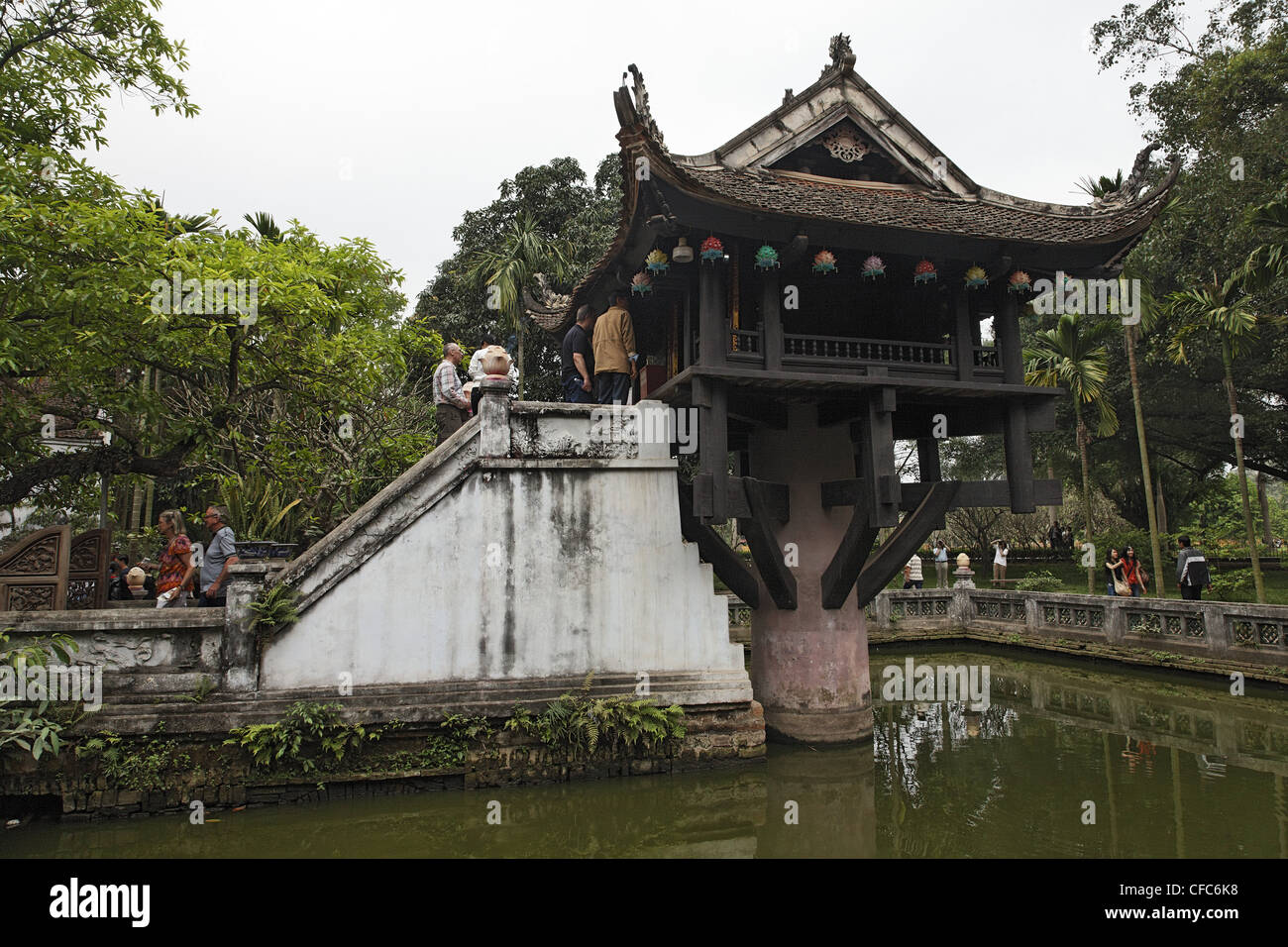 One Pillar Pagoda (Chua Mot Cot), Hanoi, Bac Bo, Vietnam Stock Photo ...