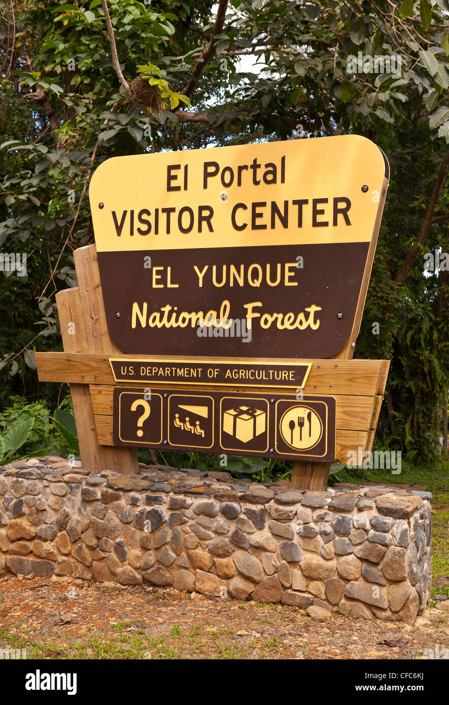 El yunque national forest sign hi-res stock photography and images - Alamy