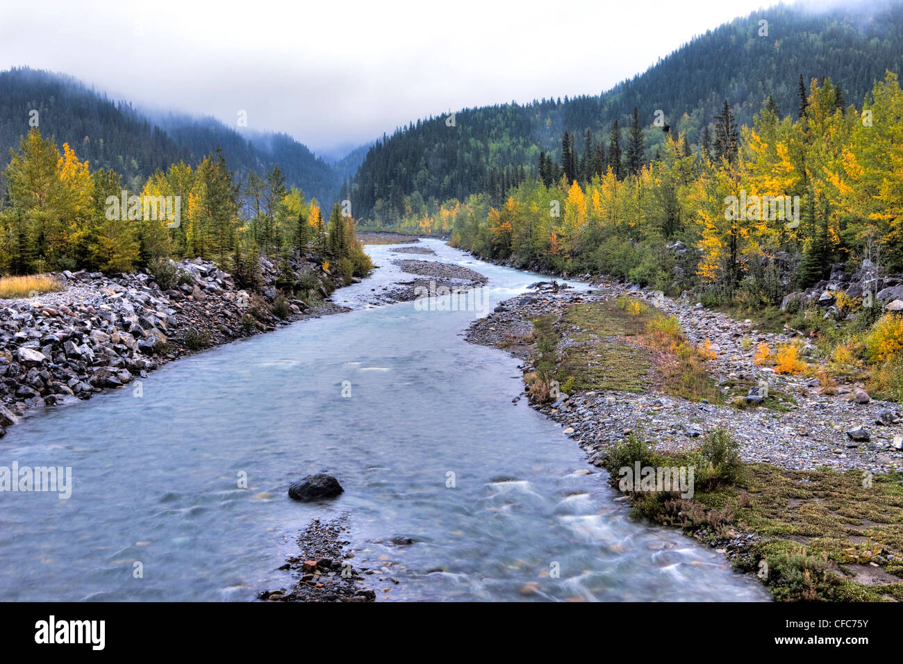 Creek, Miette Range, Jasper National Park, Alberta, Canada Stock Photo ...