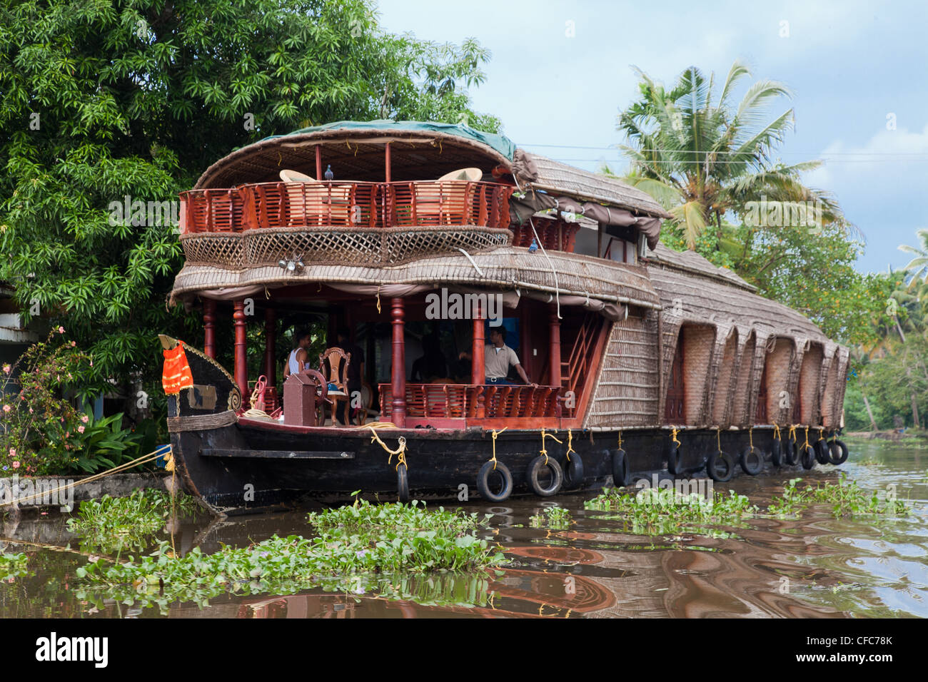 Houseboat on Kerala Backwaters Stock Photo - Alamy