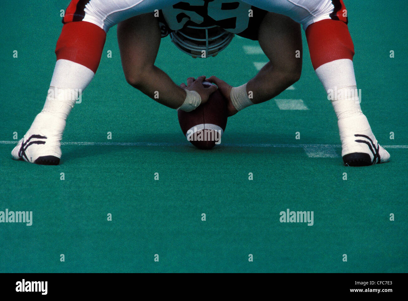 Centre Snapping Football, Ottawa Rough Riders, Canadian Football League ...