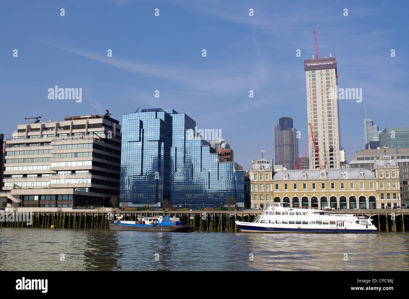 The view of London from river Thames with The Northern & Shell building ...