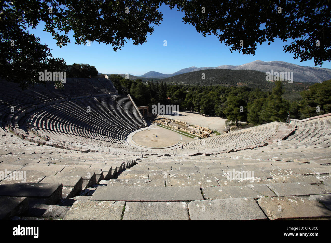Amphitheatre of Epidaurus, Peloponnes, Greece Stock Photo - Alamy