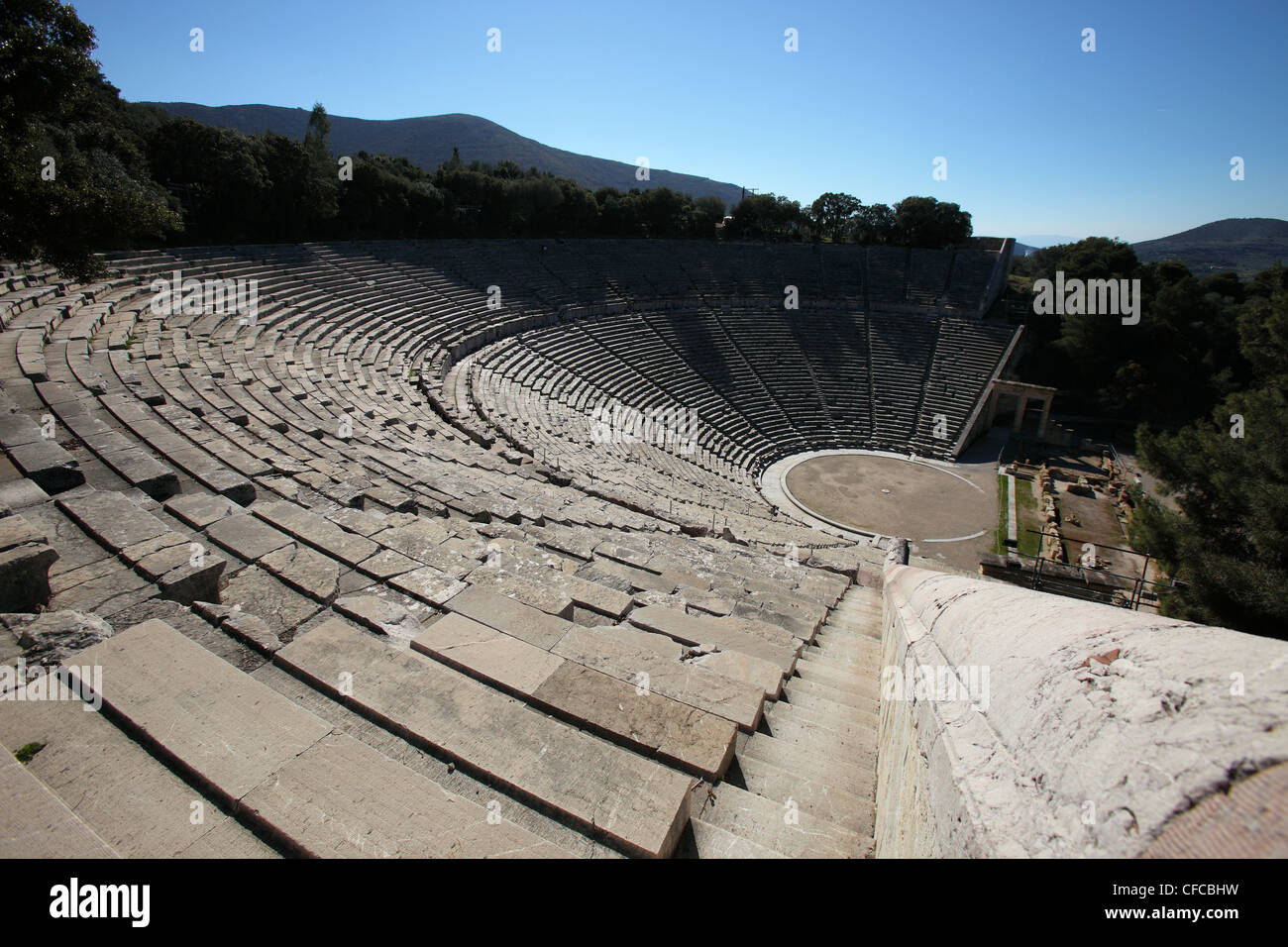 Amphitheatre of Epidaurus, Peloponnes, Greece Stock Photo - Alamy