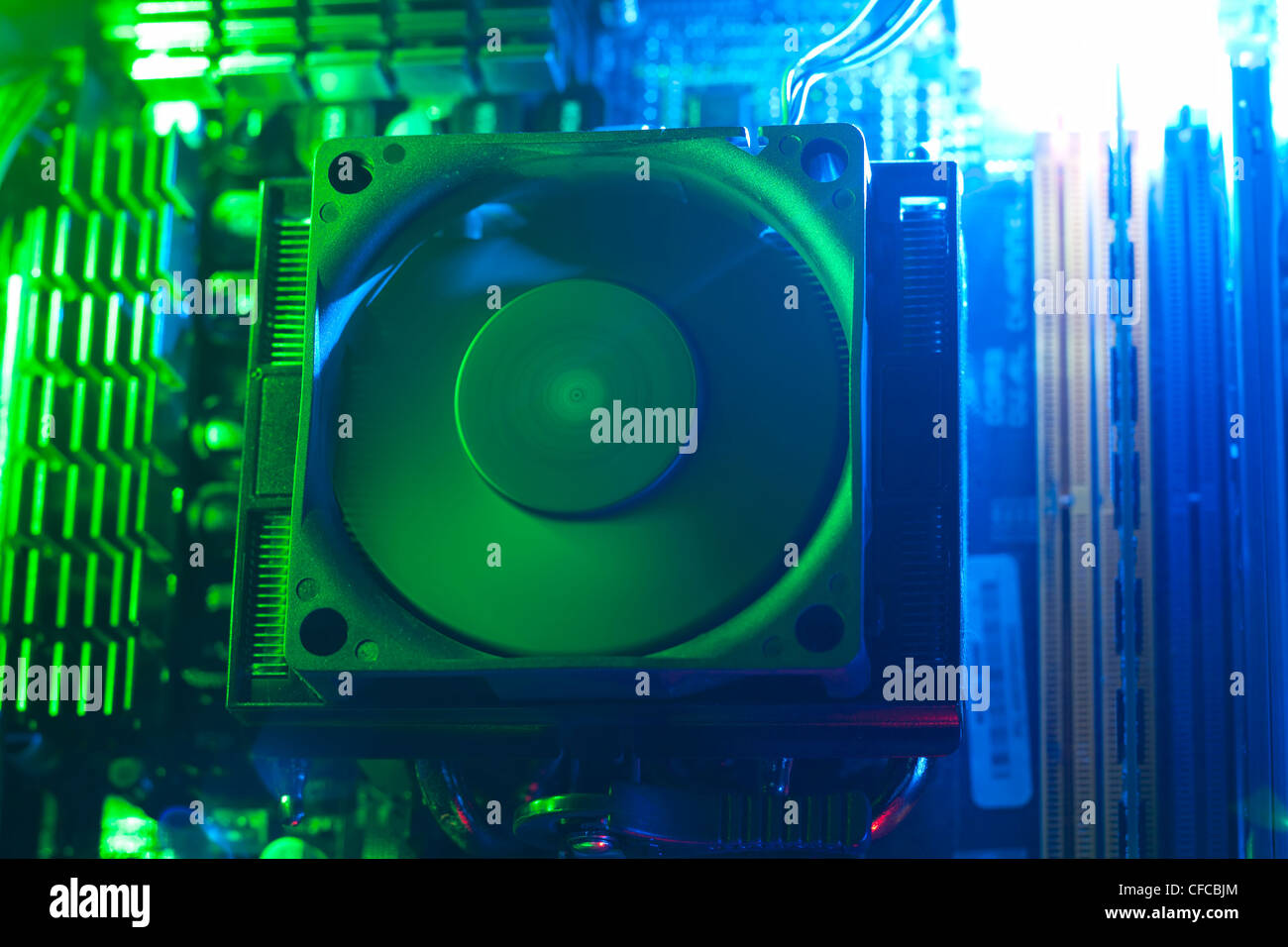 Inside a computer, details of CPU cooler Stock Photo - Alamy