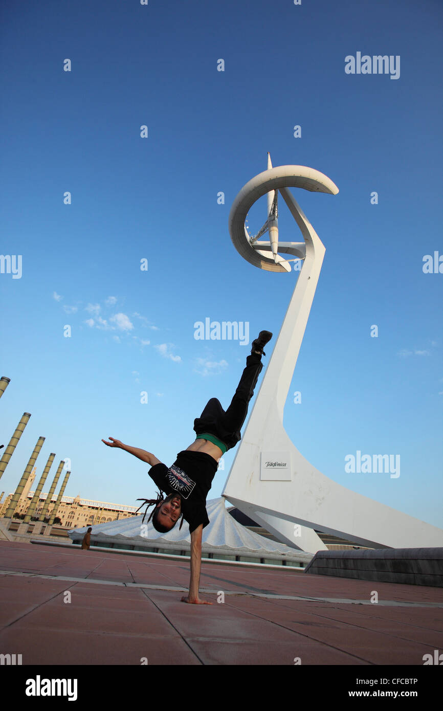 Montjuic, Telefonica Tower, architect Santiago Calatrava, Olympic Park ...