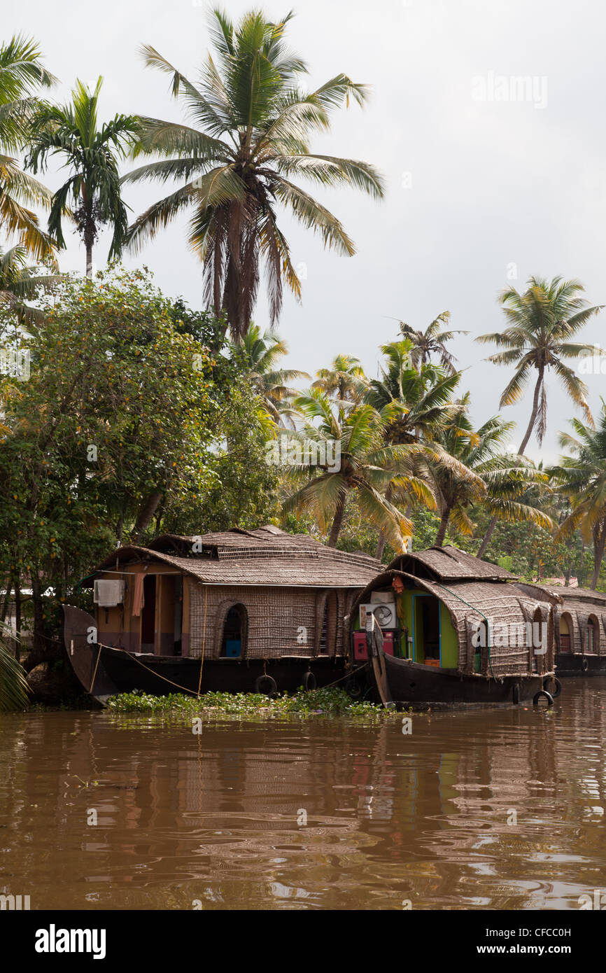 Houseboat on Kerala Backwaters Stock Photo - Alamy